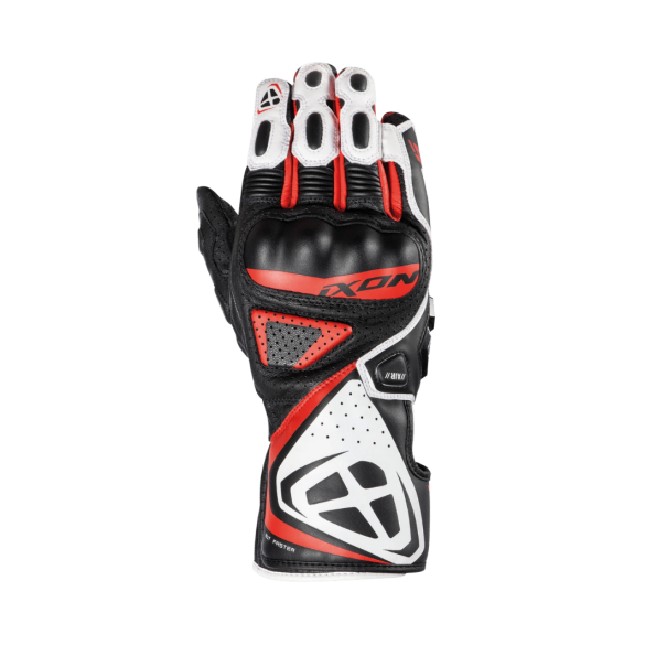 Ixon Gp5 Air Black White Red Gloves - Motoblazer