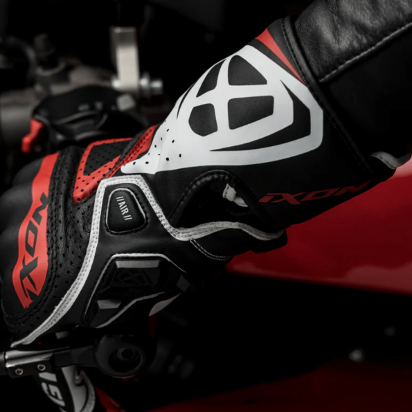 Ixon Gp5 Air Black White Red Gloves - Motoblazer